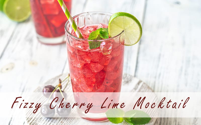 Fizzy Cherry Lime Mocktail - LiverSupport.com